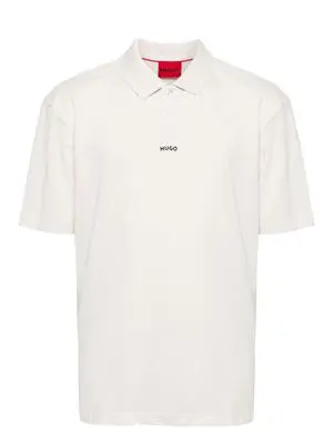 Hugo Logo-print Cotton Polo Shirt - White