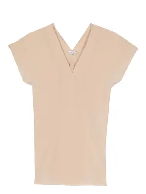 Aspesi V-neck Crepe Silk Blouse - Neutrals