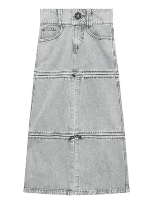 Vaquera Denim Midi Skirt - Grey