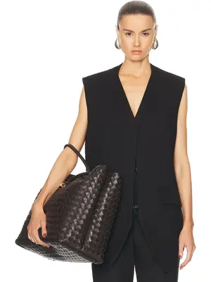 Bottega Veneta Blazer Vest - Fondant & Black