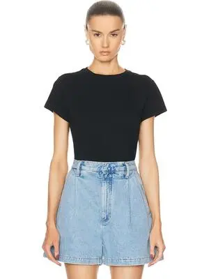 AGOLDE Adine Shrunken Tee - Black
