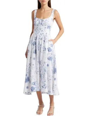 REFORMATION Balia Linen Sundress Refresh