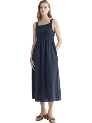 Everlane Gauze Smock Dress - Navy