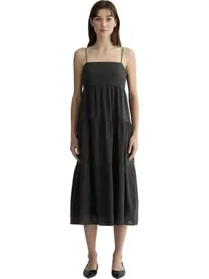 Everlane Gauze Tiered Maxi Dress - Black