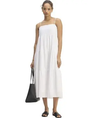 Everlane Gauze Tiered Maxi Dress White