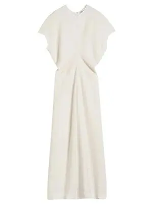 TOTEME Slouch Waist Crinkled Dress - Cream
