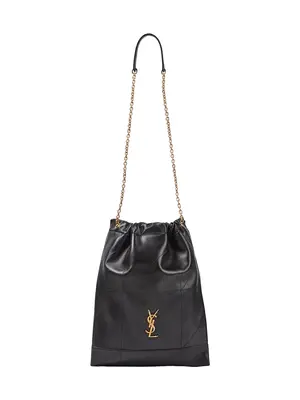 Saint Laurent Jamie Pouchon Leather Shoulder Bag - Black