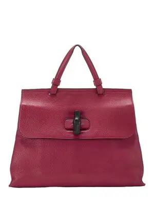 Gucci Leather Bamboo Daily Handbag - Pink
