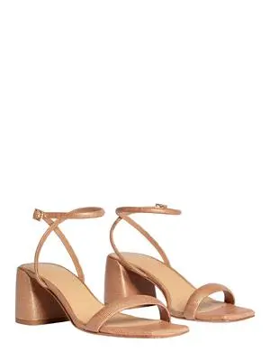 ME+EM Lizard Print Sandals - Nude