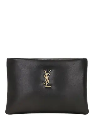 Saint Laurent Small Calypso Pillow Pouch - Black