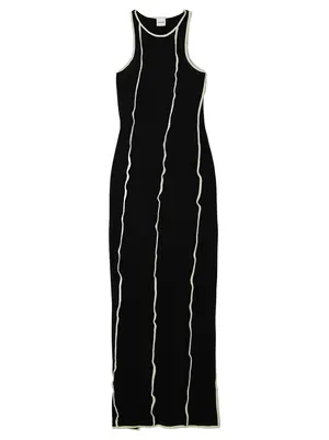 Nanushka Wanda Striped Maxi Dress - Black