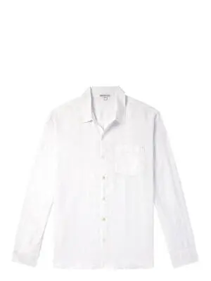 JAMES PERSE Garment-dyed Linen Shirt - White