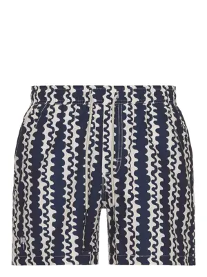 Oas Scribble Swim Short - Blue