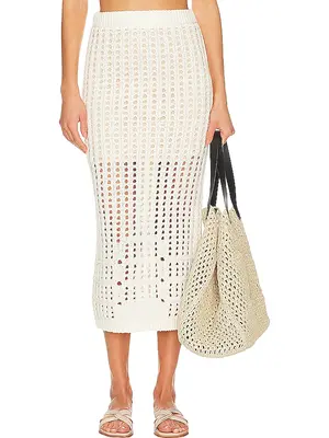 525 America Open Stitch Skirt - Chalk