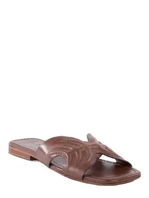 Seychelles Madhu Leather Slide Sandal - Brown