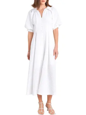 English Factory English Factory Button Front Maxi Dress White
