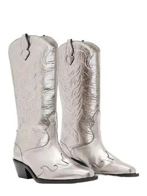 ALLSAINTS Dolly Cowboy Boot Gunmetal Grey