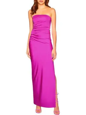 Susana Monaco Susana Monaco Ruched Strapless Maxi Dress Supernova