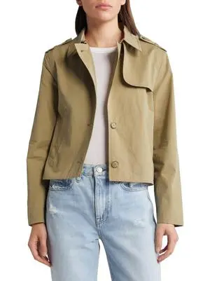 FRAME Short Trench Jacket - Khaki