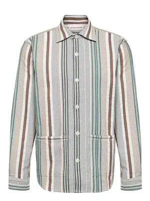 Orlebar Brown Barkley Striped Cotton Shirt - White