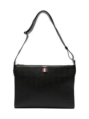 Thom Browne 4-bar Leather Crossbody Bag - Black