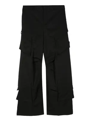 HELIOT EMIL Straight-leg Cargo Trousers - Black