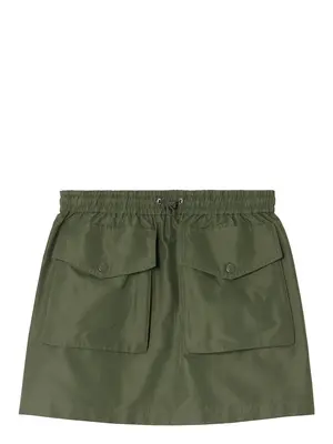 Moncler Taffeta Cargo Mini Skirt - Green