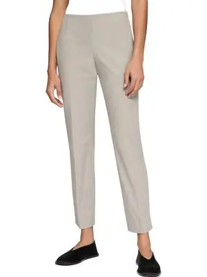 Lafayette 148 New York Cotton Stretch Twill High-rise Cropped Pants - Hickory