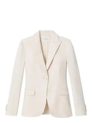 Lafayette 148 New York Fitted Single Button Blazer Raffia