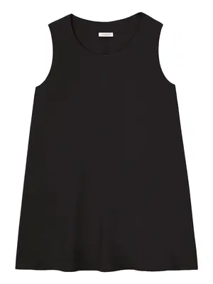 Lafayette 148 New York Matte Jersey Scoop Neck Tank Black