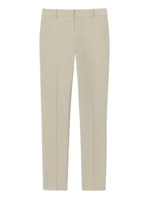Lafayette 148 New York Merino Wool Stretch Ankle Pants - Plaster