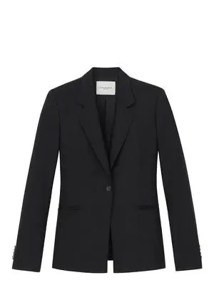 Lafayette 148 New York Wool Stretch Slim-fit Blazer - Black