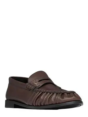 Saint Laurent Le Loafer Penny Slippers - Paris Brown