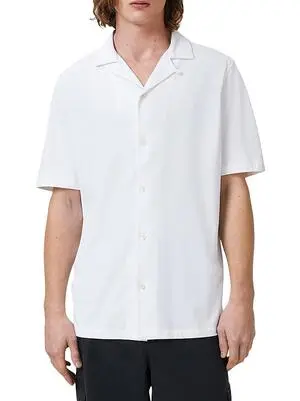 ALLSAINTS Hudson Short Sleeve Button Down Shirt - Cliff White