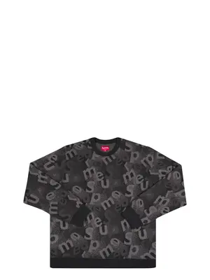 Supreme Scatter Text Crewneck - Black