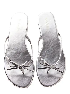 Seychelles Miley Bow Sandals Silver