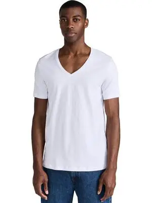 Falke Cotton V Neck Tee 2 Pack - White