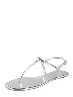 Schutz Elsha Thong Sandals - Prata