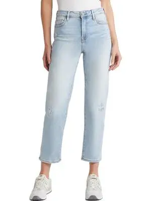 HIDDEN JEANS High-waist Ankle Straight-leg Jeans - Light Wash