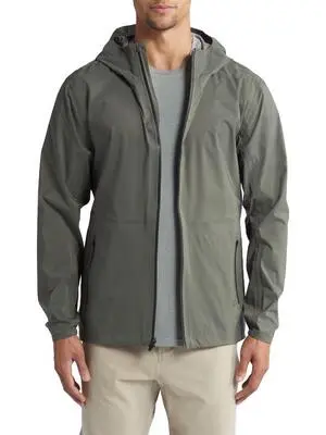 FREE FLY Free Fly Cloudshield Waterproof Hooded Rain Jacket Dark Olive