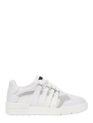 Moschino Tape Leather Sneakers - White
