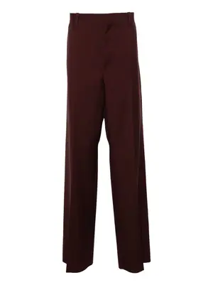 JIL SANDER Tailored Wool Trousers - Red
