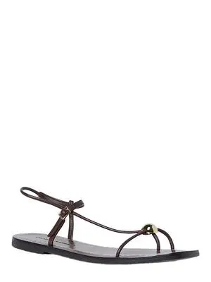 LOEFFLER RANDALL Strappy Thong Sandals - Espresso
