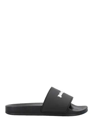 Palm Angels Logo Slides - Black/white