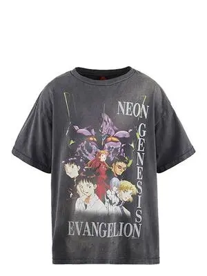 SAINT MXXXXXX Evangelion Neon Genesis Tee Shirt - Black
