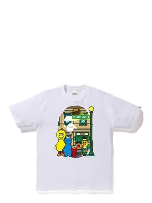 A BATHING APE X Sesame Street Ape Head Tee Shirt - White