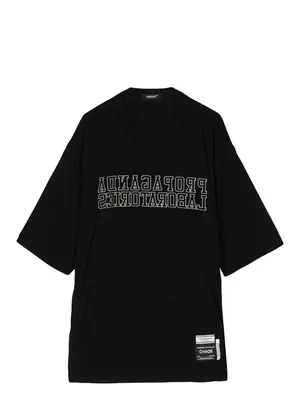 UNDERCOVERISM Slogan-embroidered T-shirt - Black