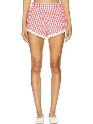 Majorelle Peggy Hot Short - Red & White Check