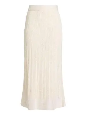 Zimmermann Crochet Knit Midi Skirt - Cream