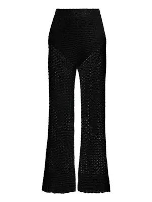 Zimmermann Crochet Flared Pants Black